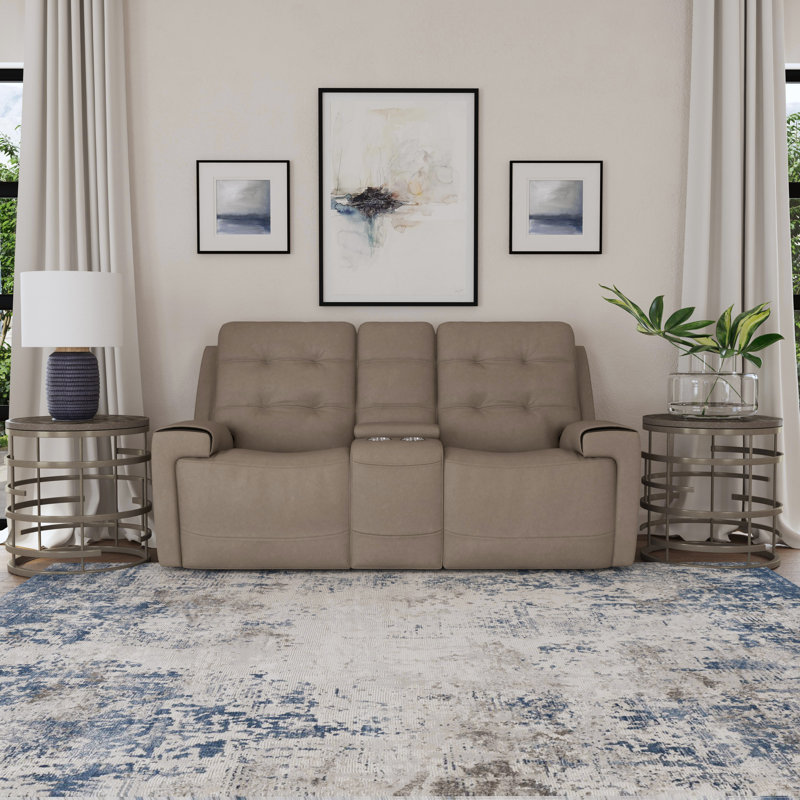 Flexsteel Iris 78'' Leather Power Reclining Loveseat | Wayfair